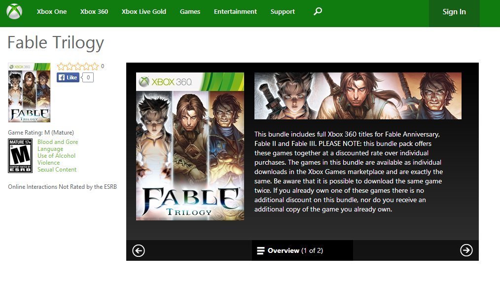 Un pack Fable Trilogy sur le Xbox Live - Actualités du 16/01/2014 ...