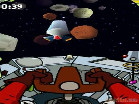 Gameplay Galaxy Racers : L'espace, ses météores, ses bouts de fromage ...