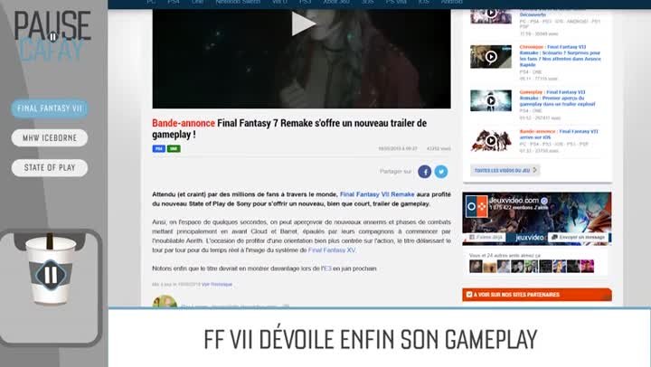 Chronique Pause Cafay : Pause Cafay : C'est pas trop tôt, FFVII Remake montre son gameplay ...