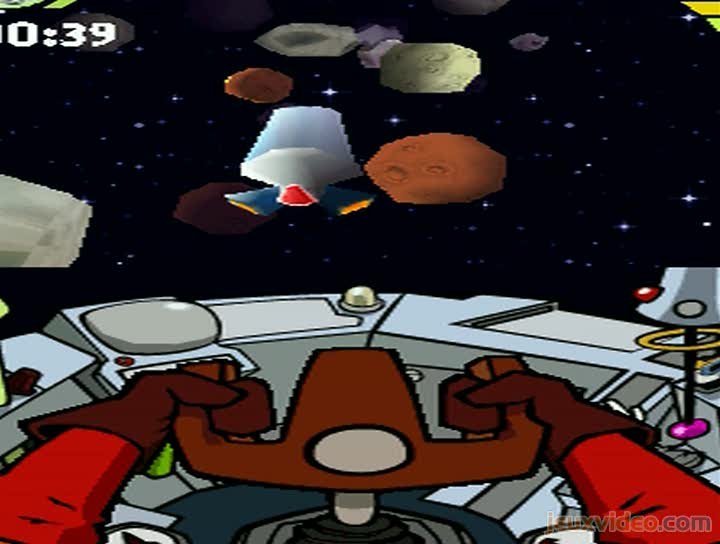 Gameplay Galaxy Racers : L'espace, ses météores, ses bouts de fromage ...