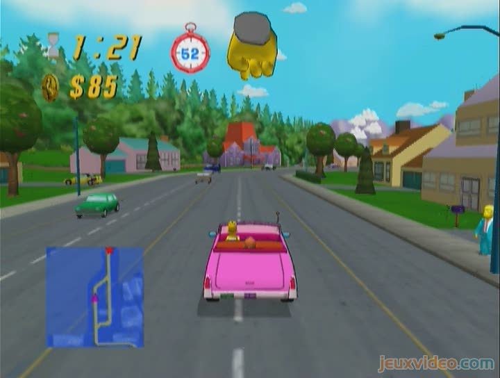 Gameplay The Simpsons : Road Rage : Yellow Taxi Driver - jeuxvideo.com