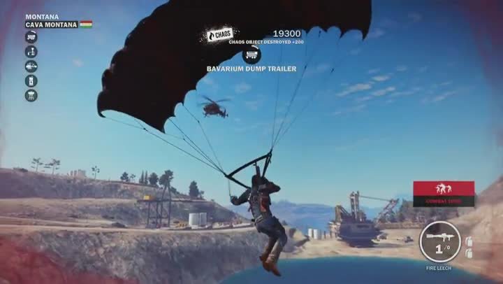 Gameplay Just Cause 3, destruction d'une base militaire - jeuxvideo.com