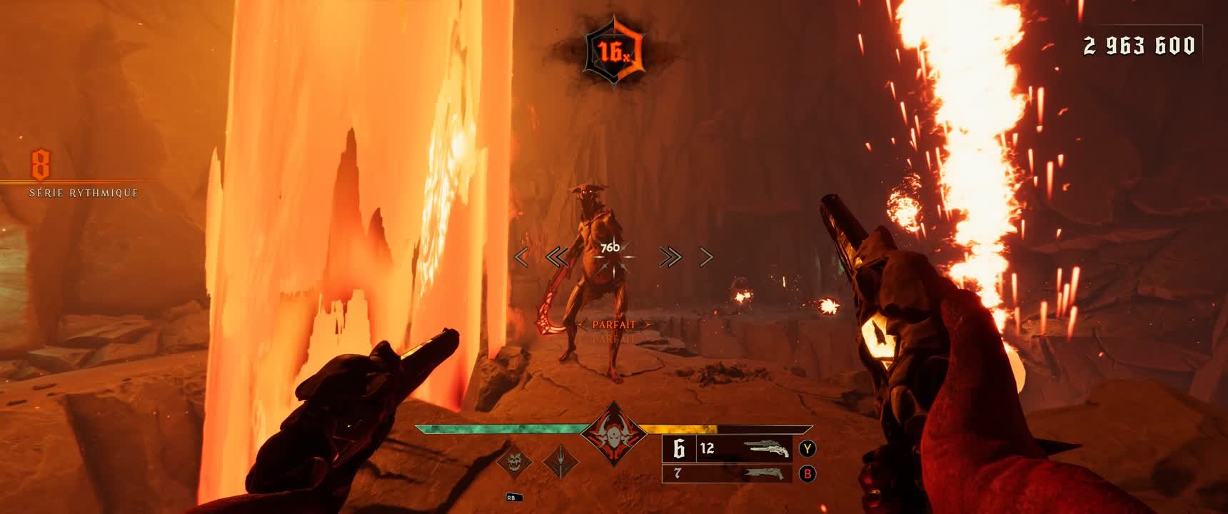 Gameplay Metal : Hellsinger, découverte du premier niveau - jeuxvideo.com