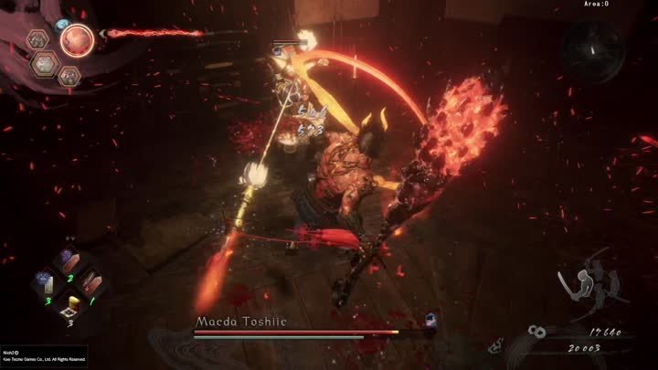 Gameplay Nioh 2 : Combat contre un boss particulièrement rapide ...