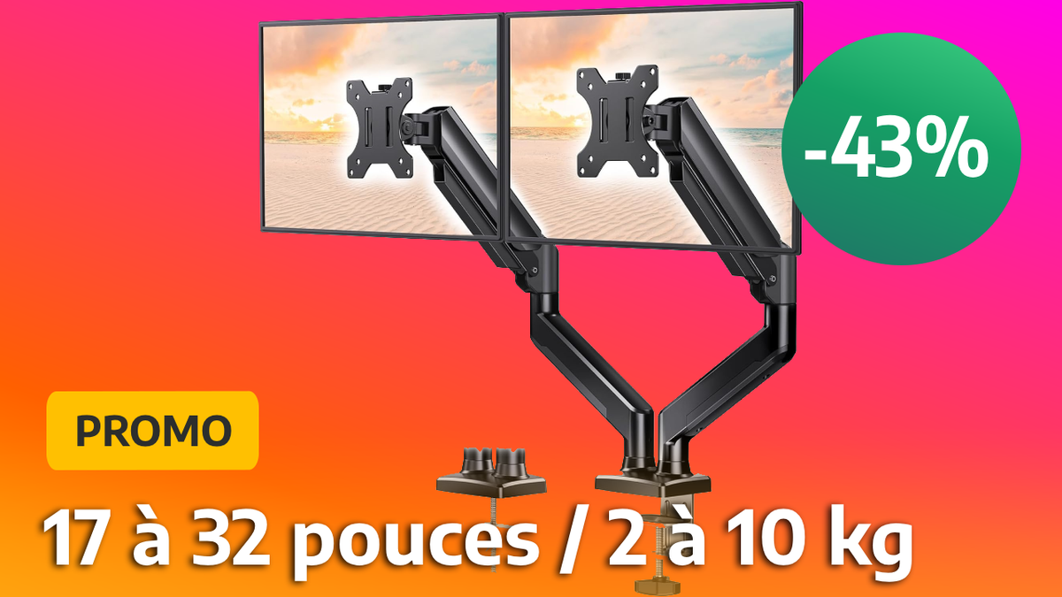 Ce support double écran est à prix cassé et va clairement vous ...