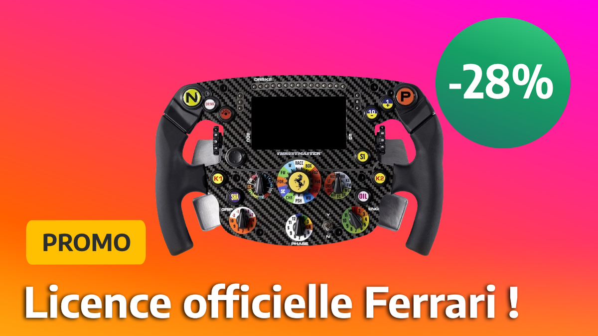 La réplique officielle de ce volant de course Ferrari est compatible ...