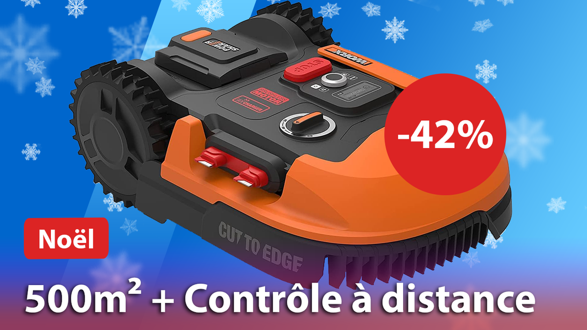Doublez tout le monde en pensant déjà au printemps 2025 : le robot tondeuse WORX 500m² est à -42 ...