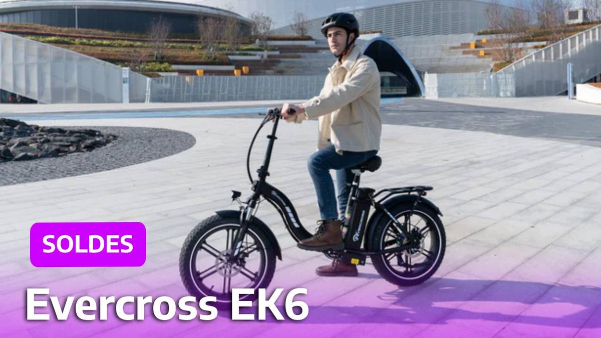 Le vélo électrique pliable Evercross EK6 perd 100€ chez Amazon pendant les soldes d'hiver ...
