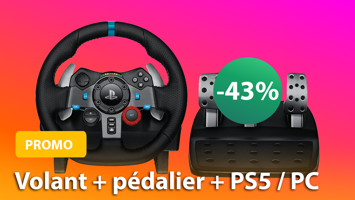 Le pack volant + pédalier Logitech G29 compatible PS5 et PC est en ...
