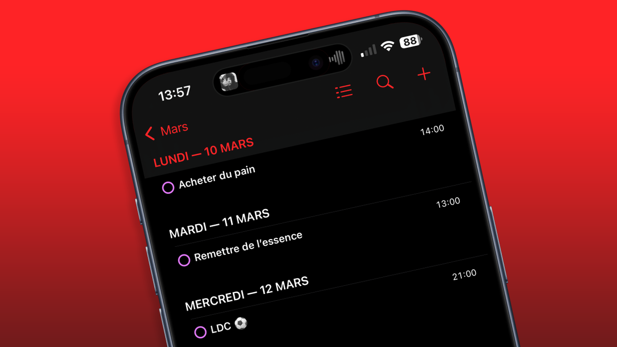 iOS 18 permet de créer des rappels directement dans l'app Calendrier ...
