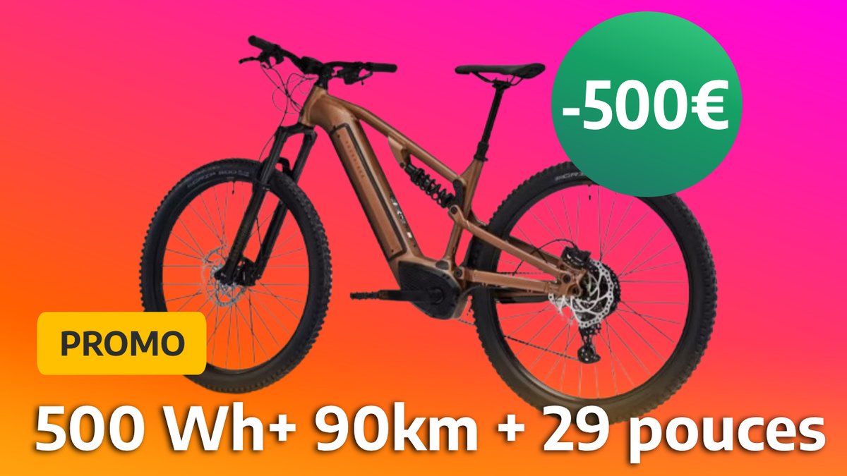 Decathlon fait chuter de 500 € son VTT électrique surpuissant haut de gamme avec 100 km d ...