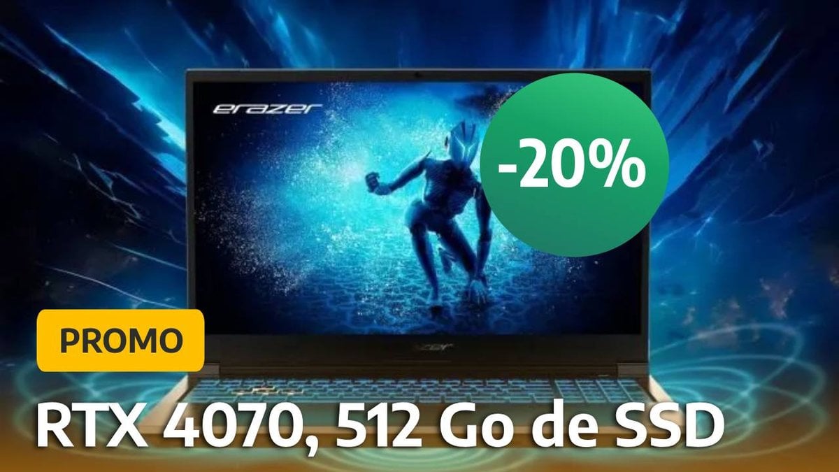 Promo PC portable gamer : avec une RTX 4070, l'Erazer Deputy P60 baisse ...