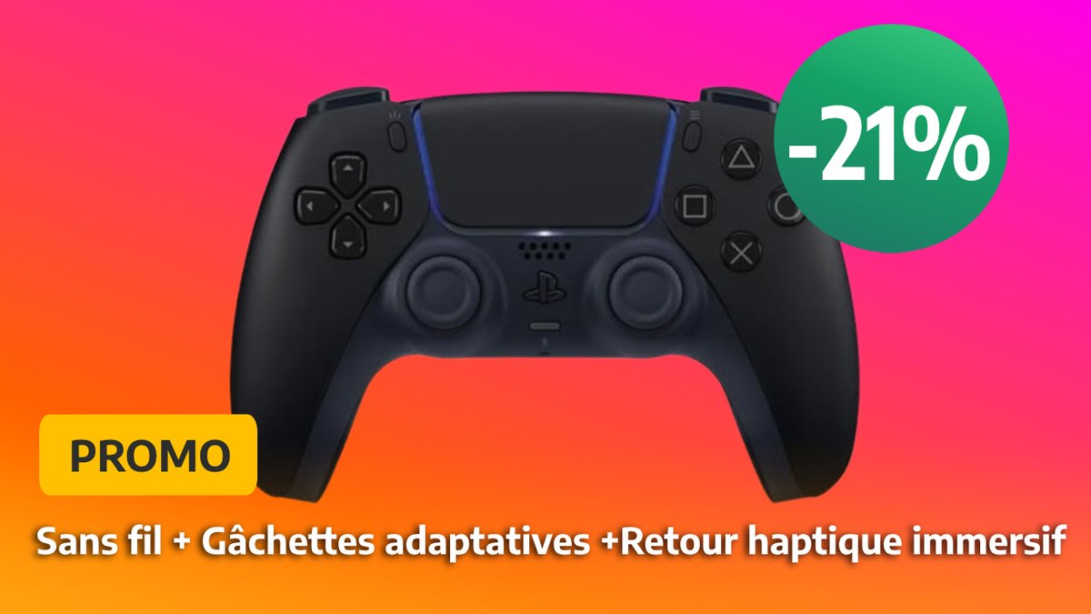 Vente Flash PS5 : -21% sur la manette PS5 DualSense Midnight Black ...