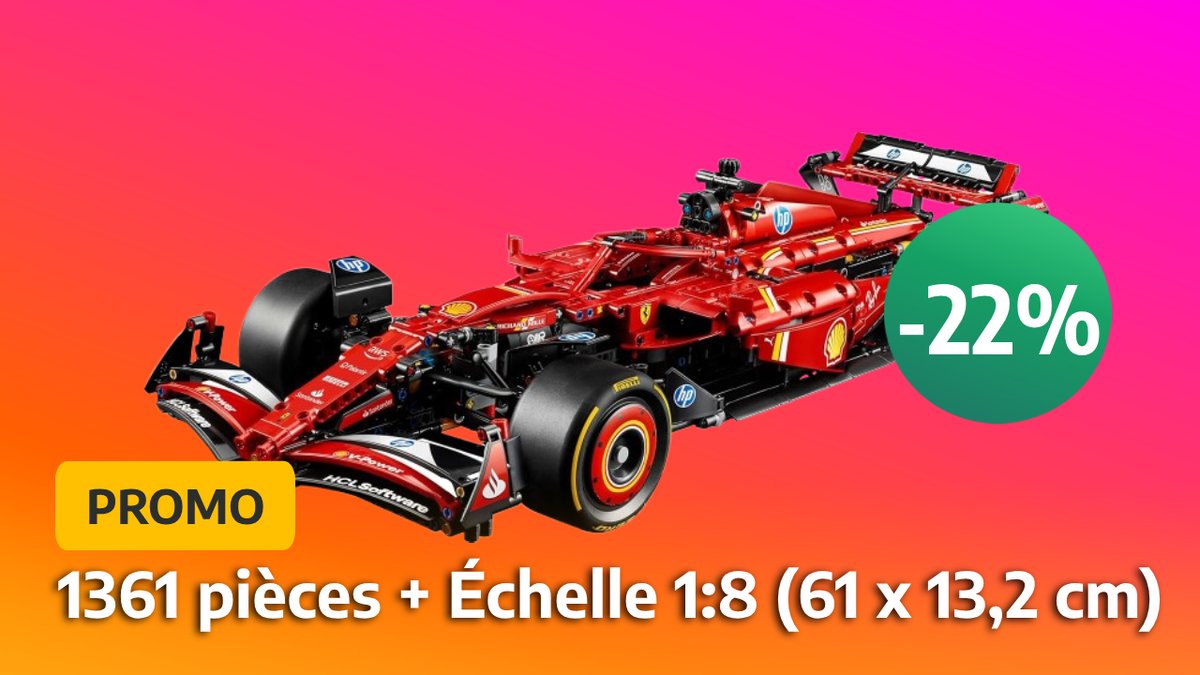 La Formule 1 LEGO Technic s'affiche à -22% avec ses 1361 pièces ...