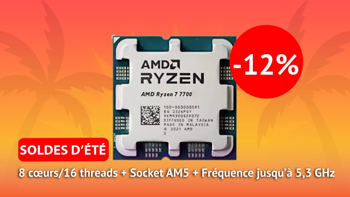 Soldes AMD : -12% sur le processeur Ryzen 7 7700, tout indiqué pour le ...