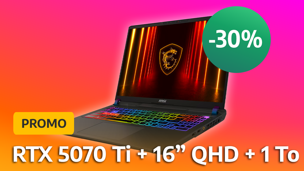 Promo PC portable gamer : à -30%, ce MSI équipé d'une RTX 5070 Ti et de ...
