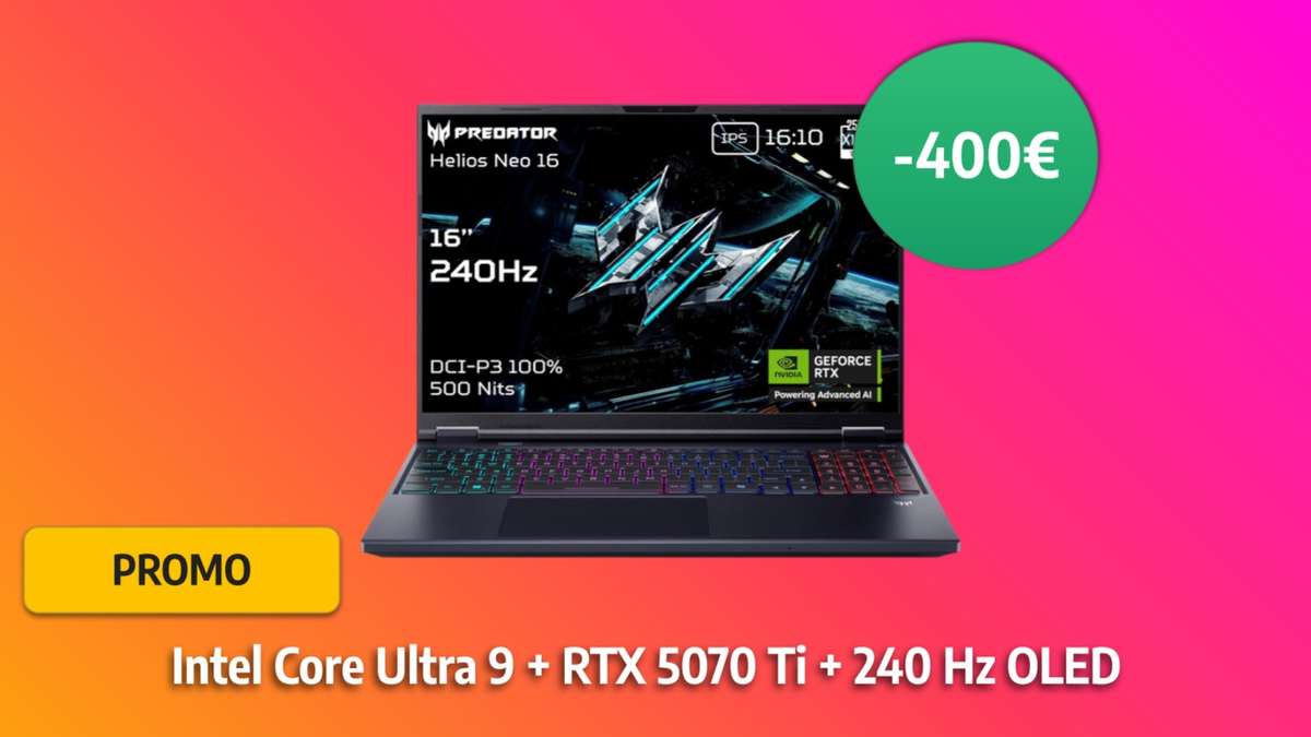 Promo PC portable gamer : -400€ sur cet Acer équipé d'une RTX 5070 et d ...