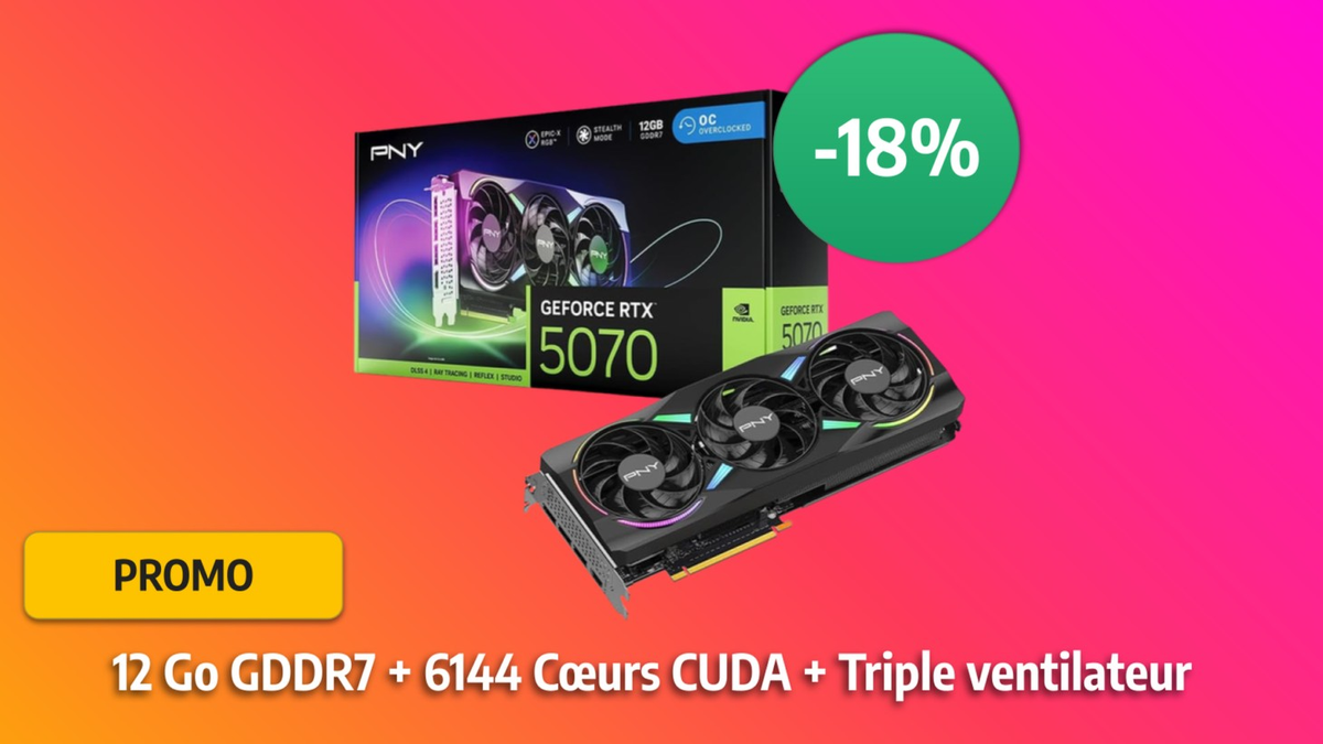 Promo carte graphique : la RTX 5070 de NVIDIA chute de 18% chez Amazon ...