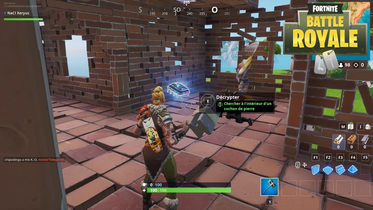 Fortnite, Puce n°69 : "Chercher à l’intérieur d'un cochon de pierre ...