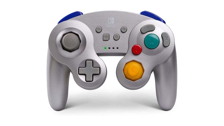 Manette PowerA Nintendo Switch Argentée style Gamecube - jeuxvideo.com