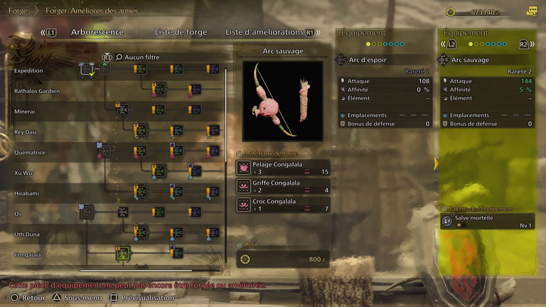 Arc Monster Hunter Wilds : la liste complète des recettes de forge ...