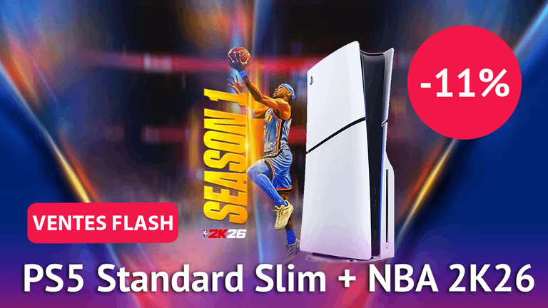 La PS5 Standard de Sony avec NBA 2K26 est en promo à -11% jusqu'à ce ...