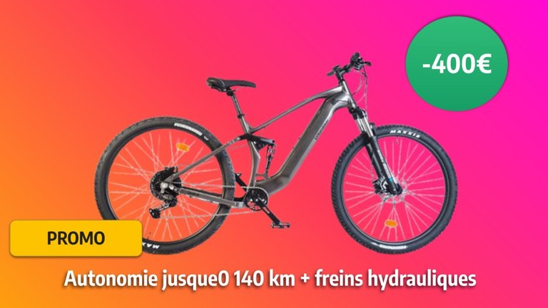 Le VTT électrique Decathlon tout suspendu est à un prix idéal pour Noël ...