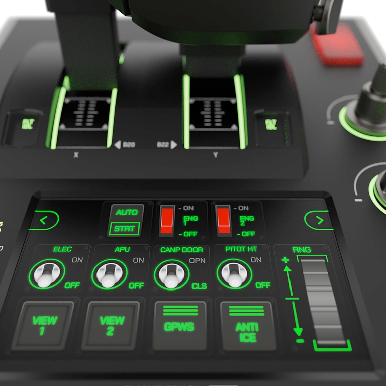 Cet ensemble joystick et manette des gaz bardé de boutons, idéal pour ...