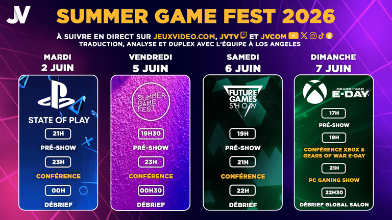 Summer Game Fest 2026 : date et heure de toutes les conférences, jeux à ...