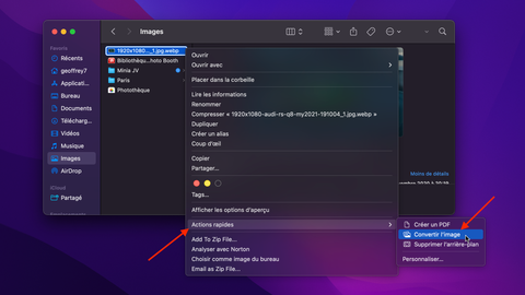 Comment convertir une image sans application tierce sur Mac ? Une fonction bien pratique cachée ...